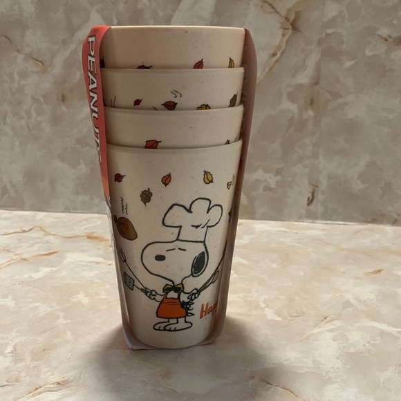 Peanuts | Dining | Peanuts Bamboo Plastic Thanksgiving Theme Drinking ...